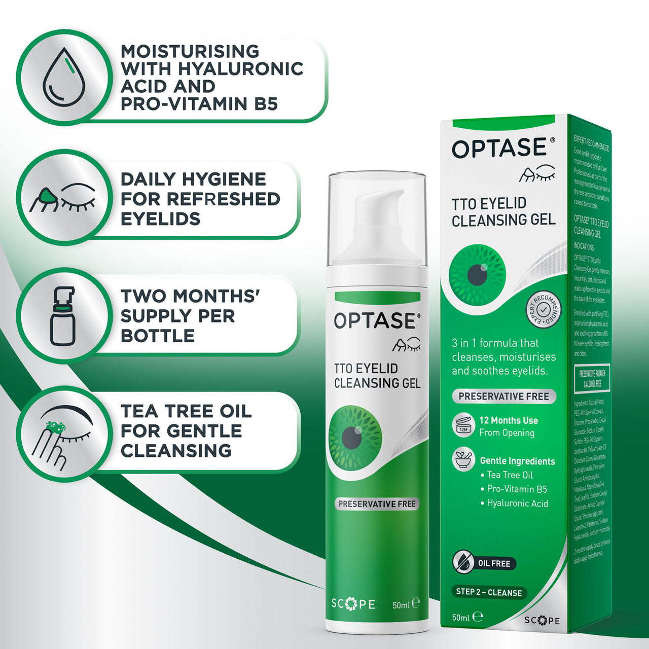 Optase TTO (Tea Tree Oil) eyelid cleansing gel – Butterflies Eyecare